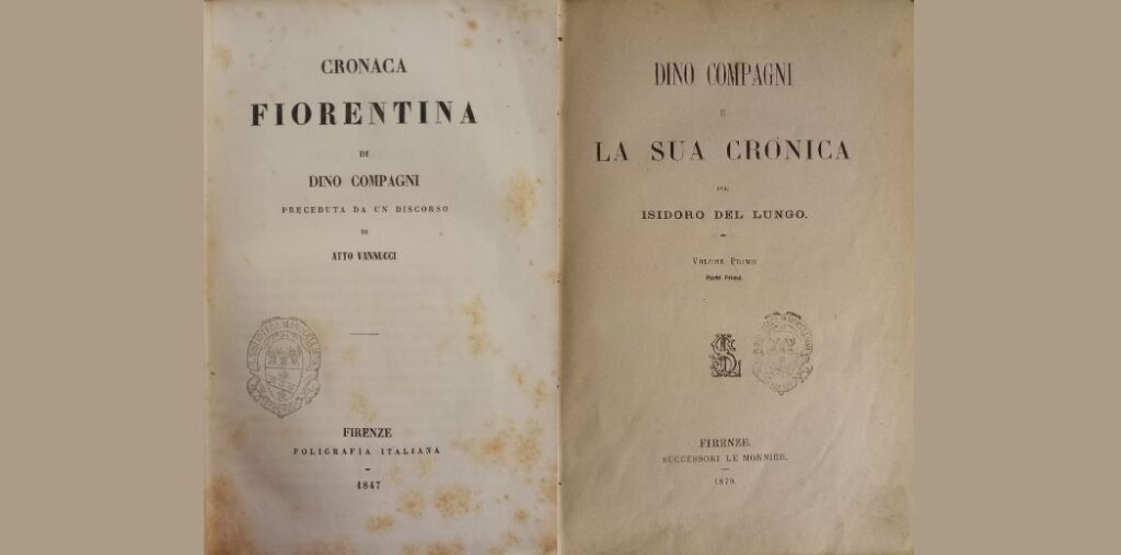 LE EDIZIONI FIORENTINE DI DINO COMPAGNI E IL FONDO ISIDORO DEL LUNGO ...